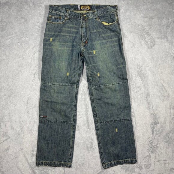 ICON | Jeans | Icon Strongarm Double Knee Denim Jeans Distressed Skull ...